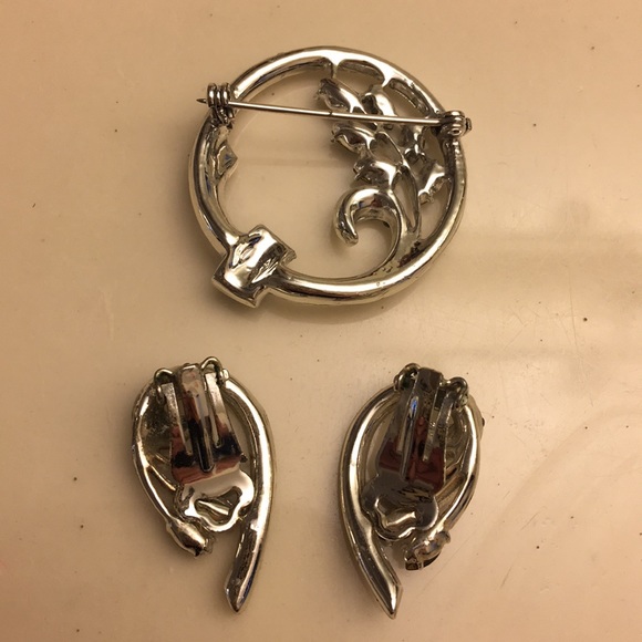 Vintage | Jewelry | Vintage Matching Pin And Earrings | Poshmark